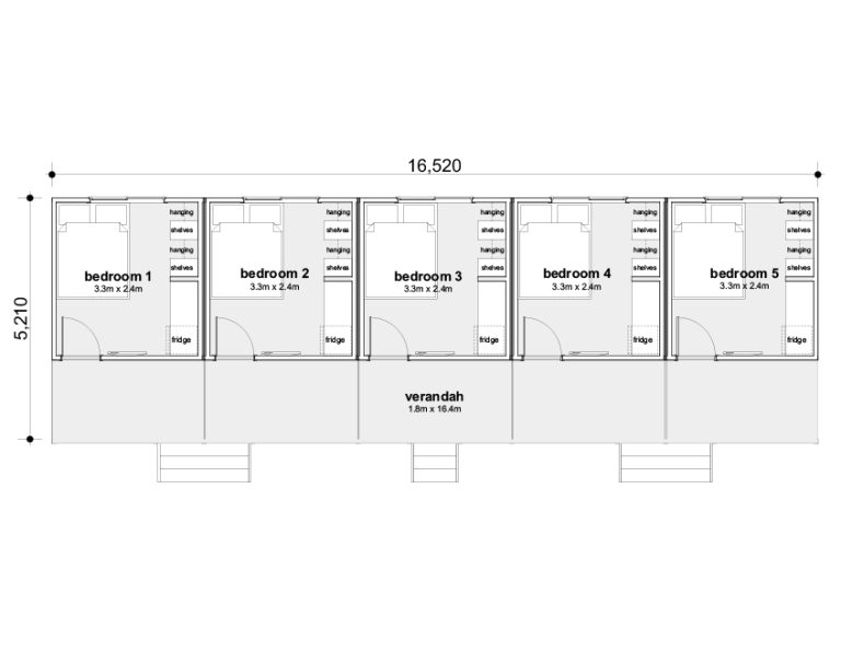 Five Unit Motel | Uniplan